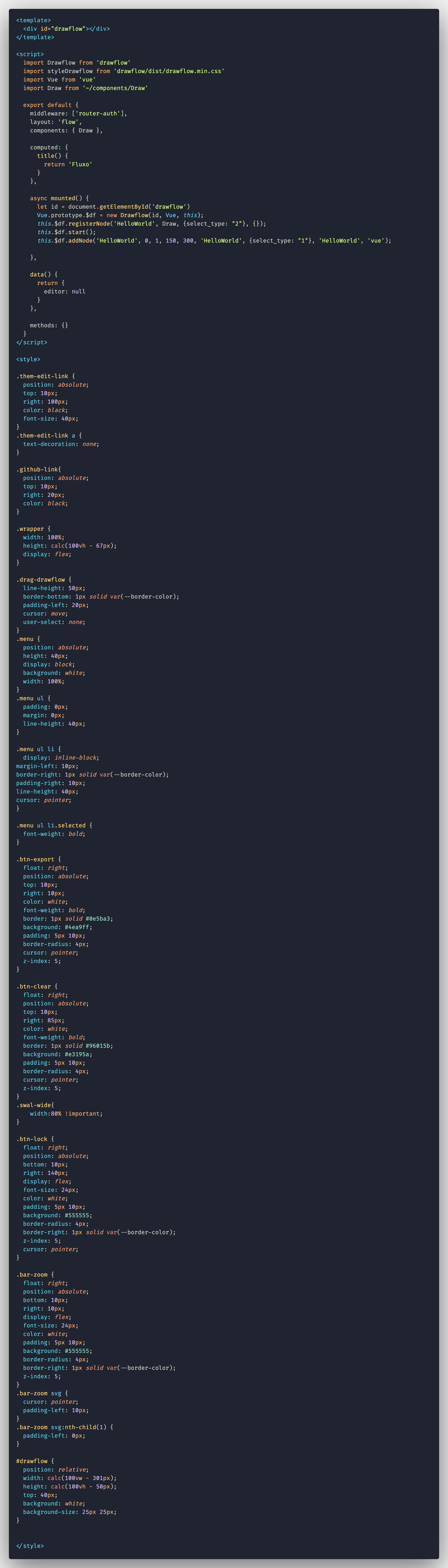Exemple with nuxt · Issue #409 · jerosoler/Drawflow · GitHub