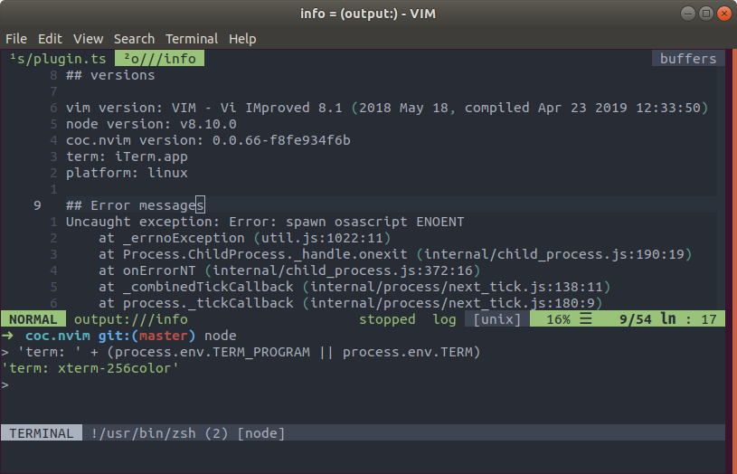 $TERM can't read correctly · Issue #763 · neoclide/coc.nvim · GitHub