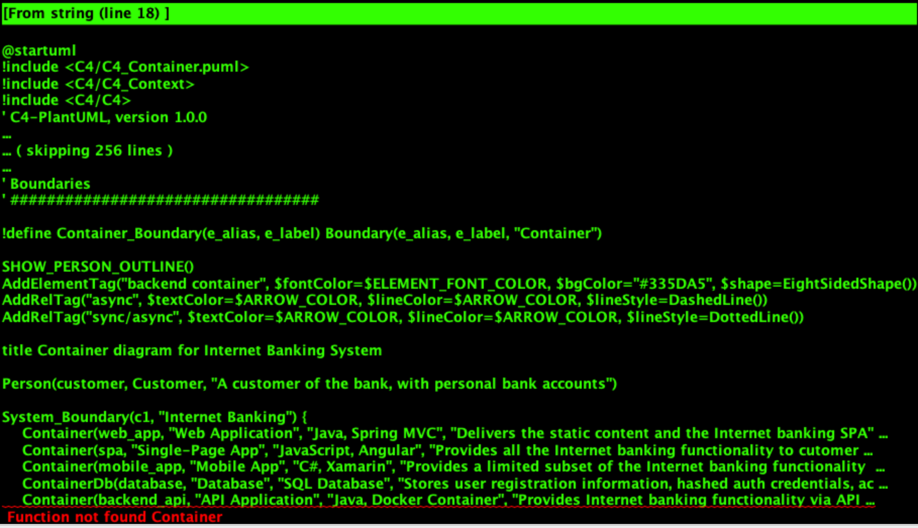 Fatal parsing error · Issue #180 · plantuml-stdlib/C4-PlantUML · GitHub