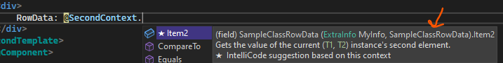 Named Tuples On RenderFragments Not Working and Razor intellisense is holding onto reference ...