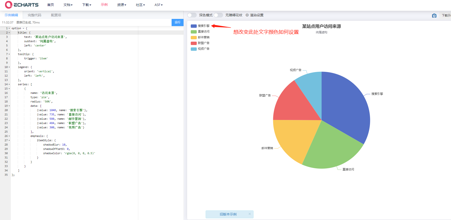 请问饼图左侧图例文字颜色如何设置 · Issue 15519 · Apacheecharts · Github 