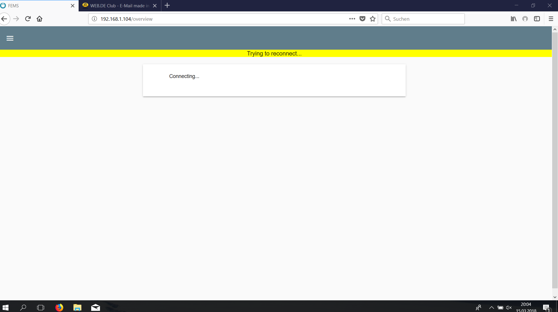 connection-problems with local FEMS web ui on Firefox and Edge · Issue #63 · OpenEMS/openems ...