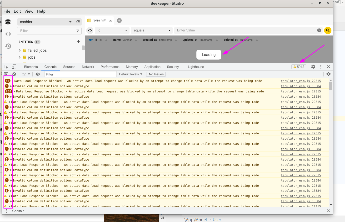 BUG: always loading · Issue #1331 · beekeeper-studio/beekeeper-studio · GitHub