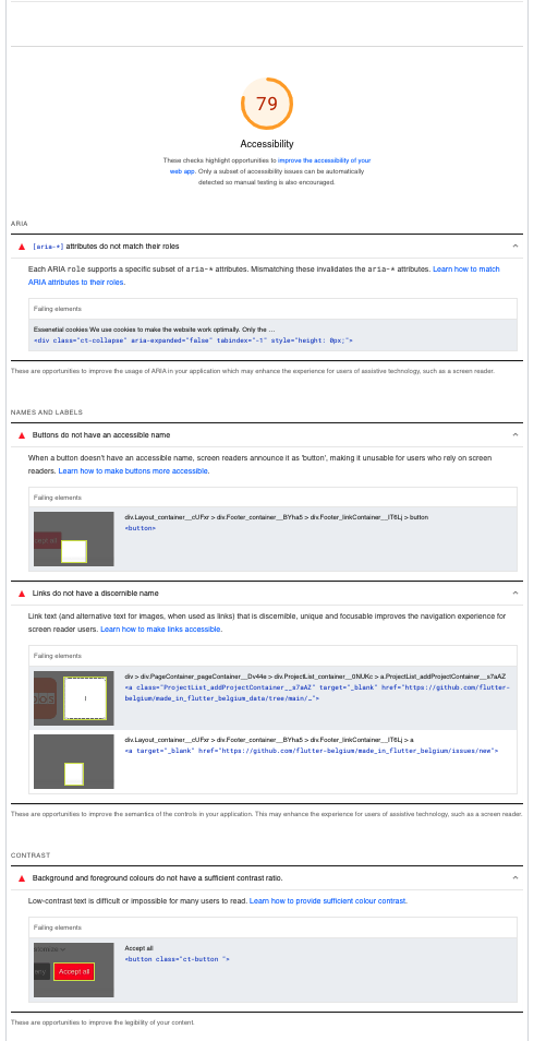 Improve Page Speed Insights (Accessibility) · Issue #22 · flutter-belgium/made_in_flutter ...
