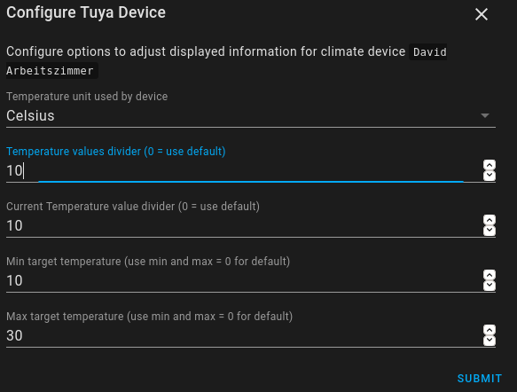 Tuya Climate - cannot set temperature · Issue #43755 · home-assistant/core · GitHub