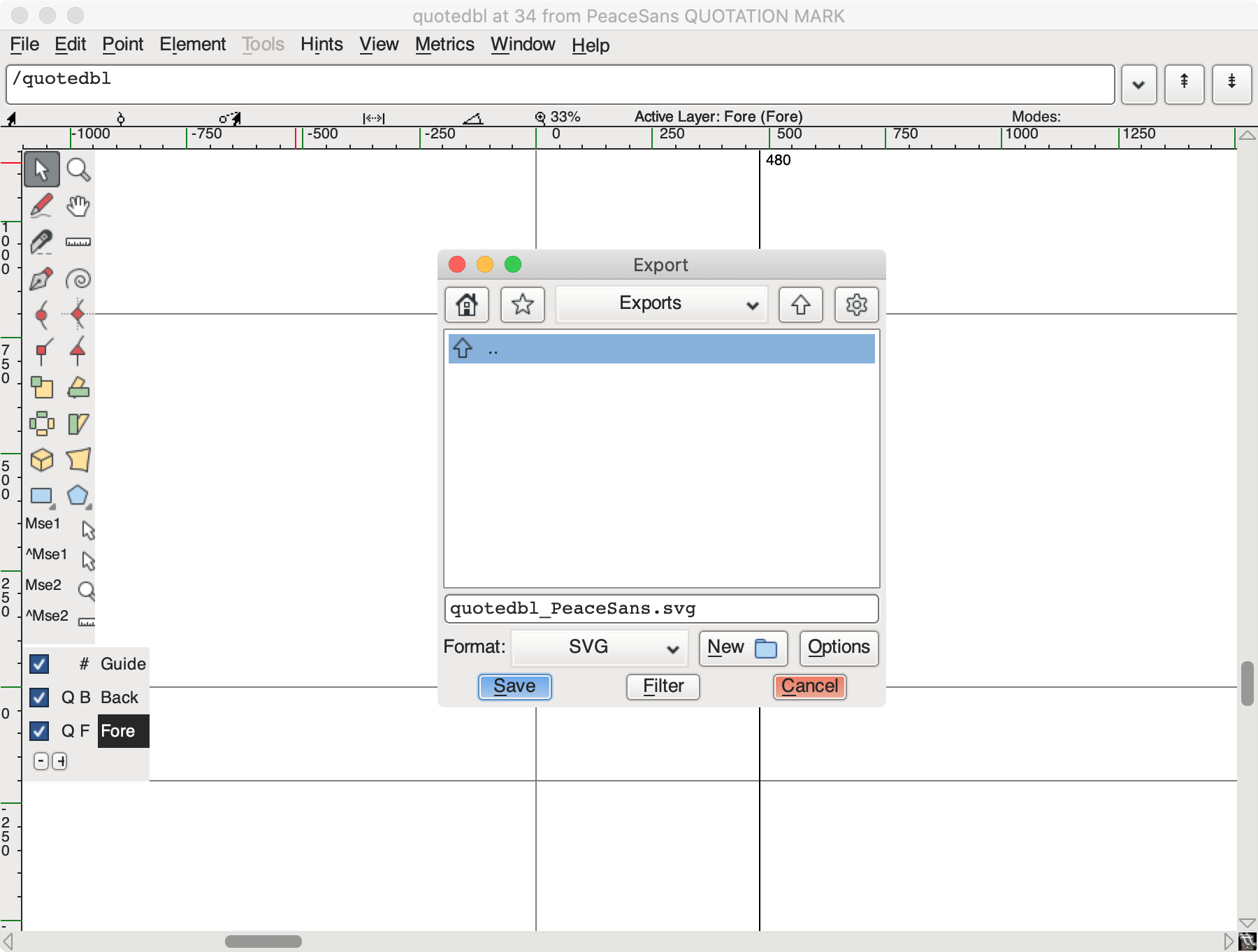 Viewbox of glyphs exported as SVG are offset by -10 on the x axis ...