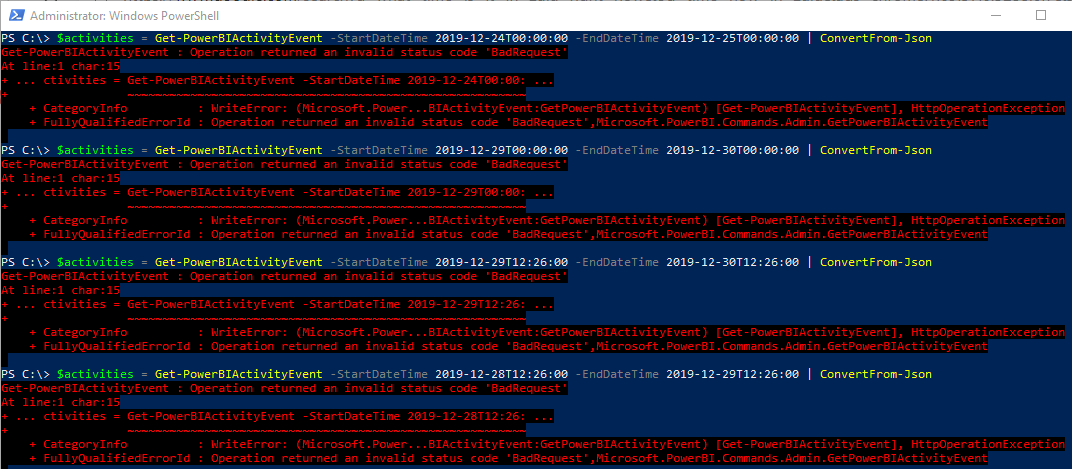 Get-PowerBIActivityEvents doesn't return activities when activities exist · Issue #191 ...