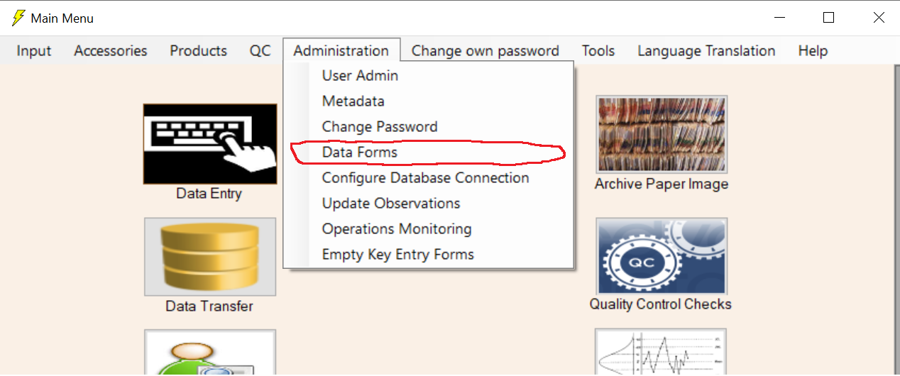 Data Entry Forms Settings Activation · Issue #560 · climsoft/Climsoft · GitHub