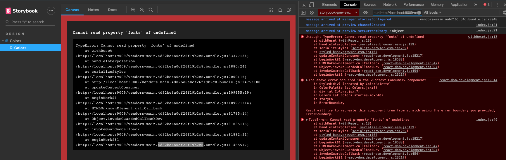 Cannot read property 'fonts' of undefined - using ColorPalette in addon-docs · Issue #8753 ...