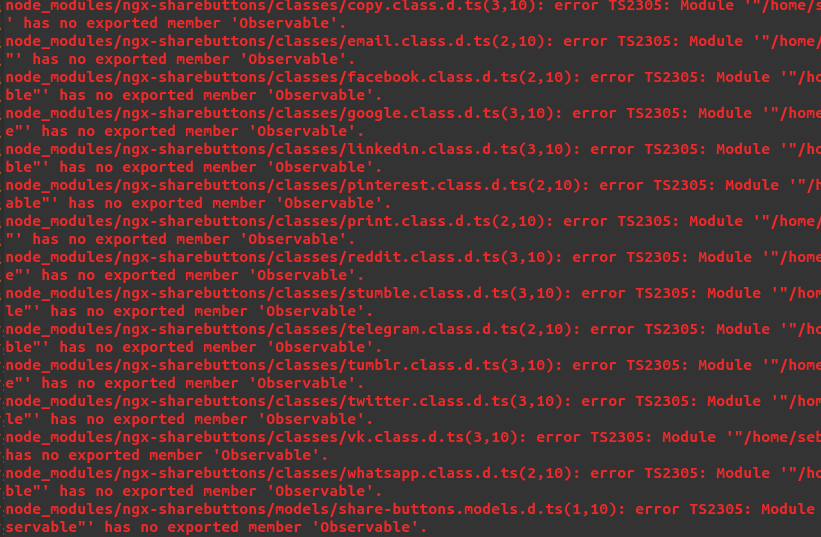 Support for Angular 6 / RxJS 6 · Issue #274 · MurhafSousli/ngx-sharebuttons · GitHub