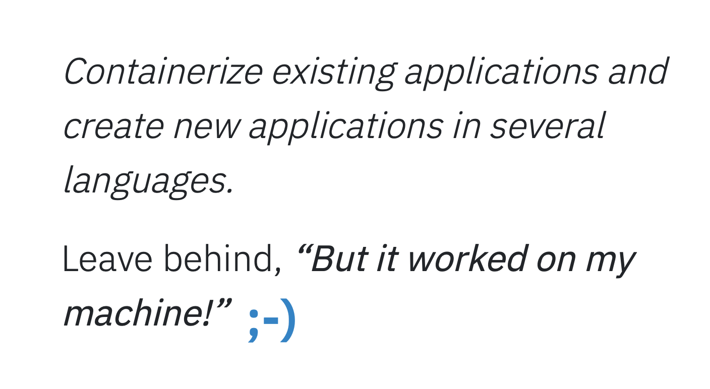Landing Page Tweak To Works On My Machine Quote · Issue 521 · Eclipse Archivedcodewind · Github