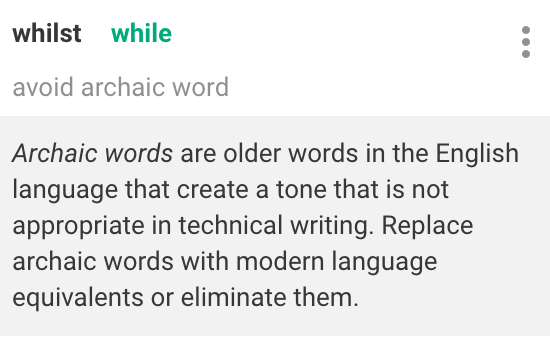 Edit message from "whilst" to "while" · Issue #1643 · eclipse-archived/codewind · GitHub