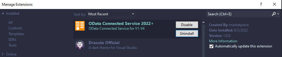 UI Issue with Existing OData Connected Services in Visual Studio 2022 · Issue #309 · OData ...