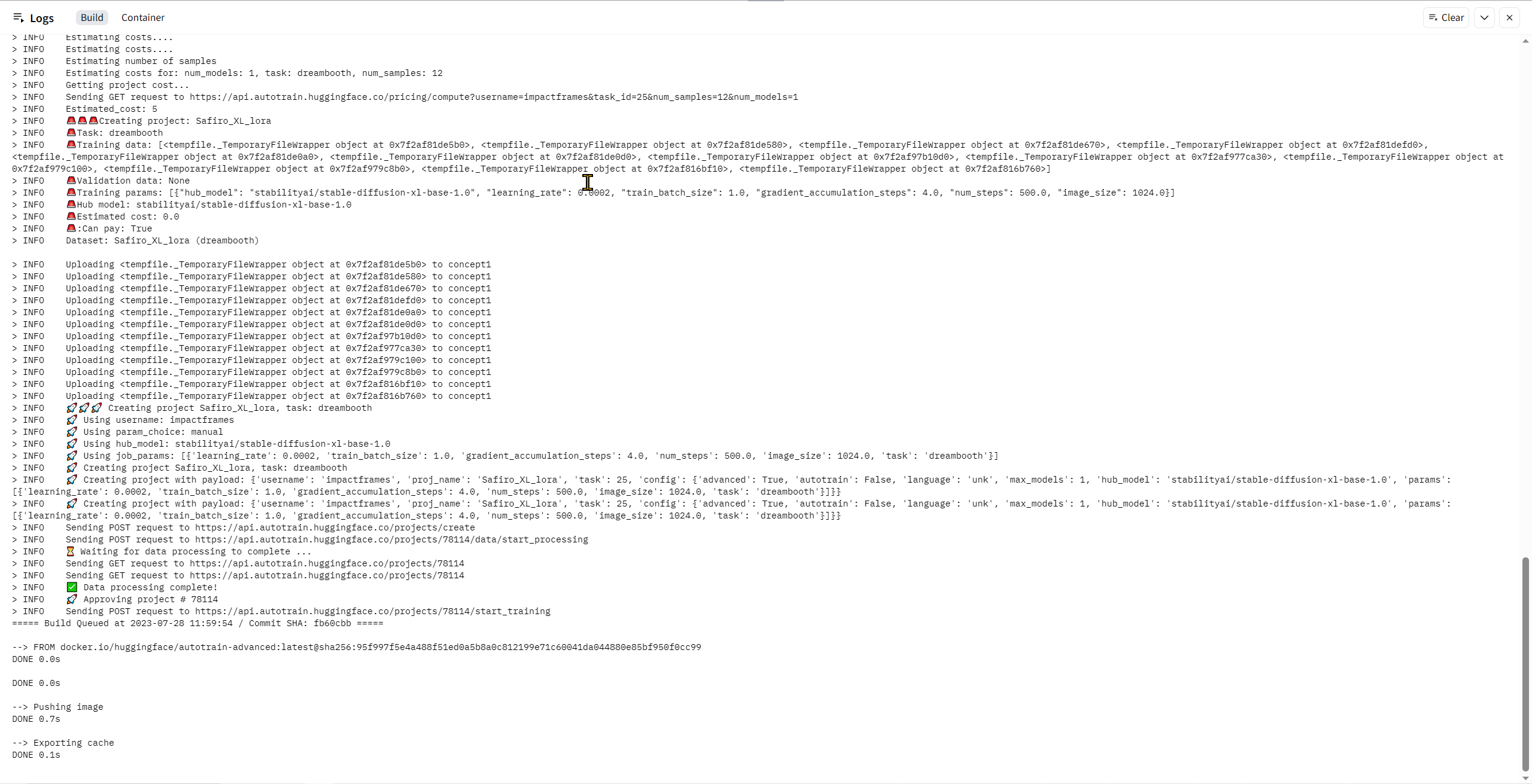 Dreambooth LoRa accepts Non Squared images? · Issue #174 · huggingface/autotrain-advanced · GitHub