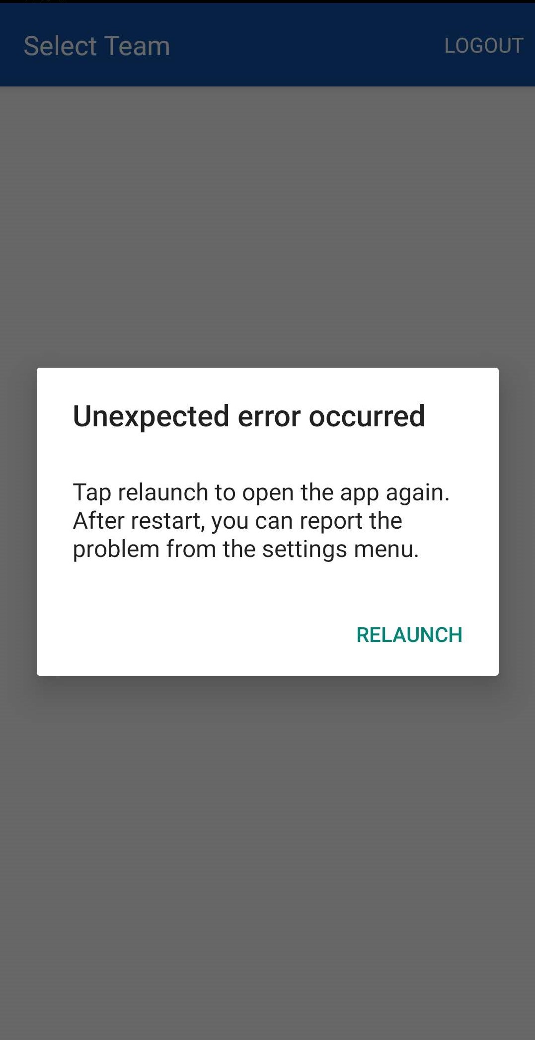 [Android] Unexpected error occurred after logout v1.31.1 · Issue #4342 ...