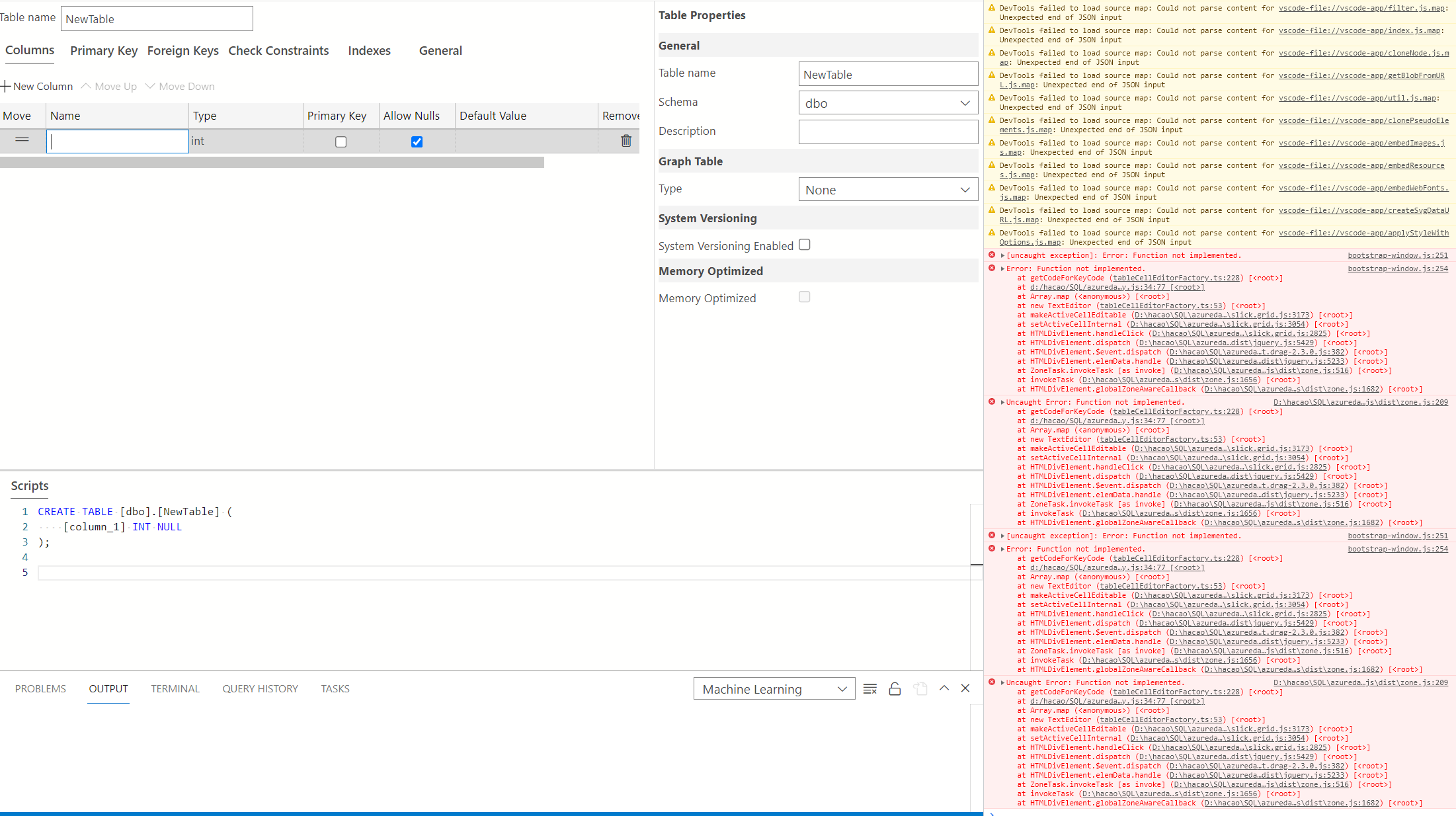 [Table Designer] table cell editor broken after vscode merge · Issue ...