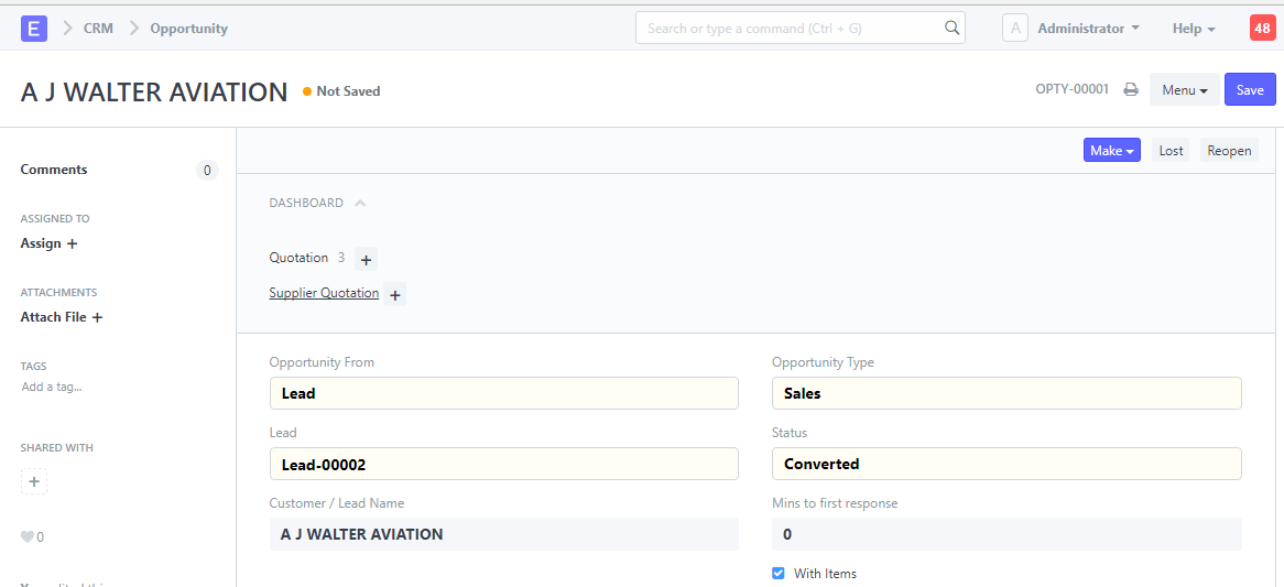 Ability To Create Request For Quotation From Opportunity · Issue 11605 · Frappe Erpnext · Github
