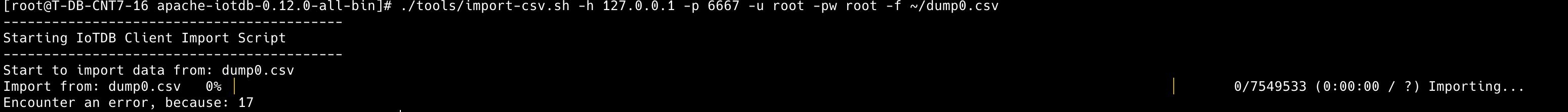 使用 export-csv 导出数据后，再用import-csv导入，数据导入失败 · Issue #3587 · apache/iotdb · GitHub