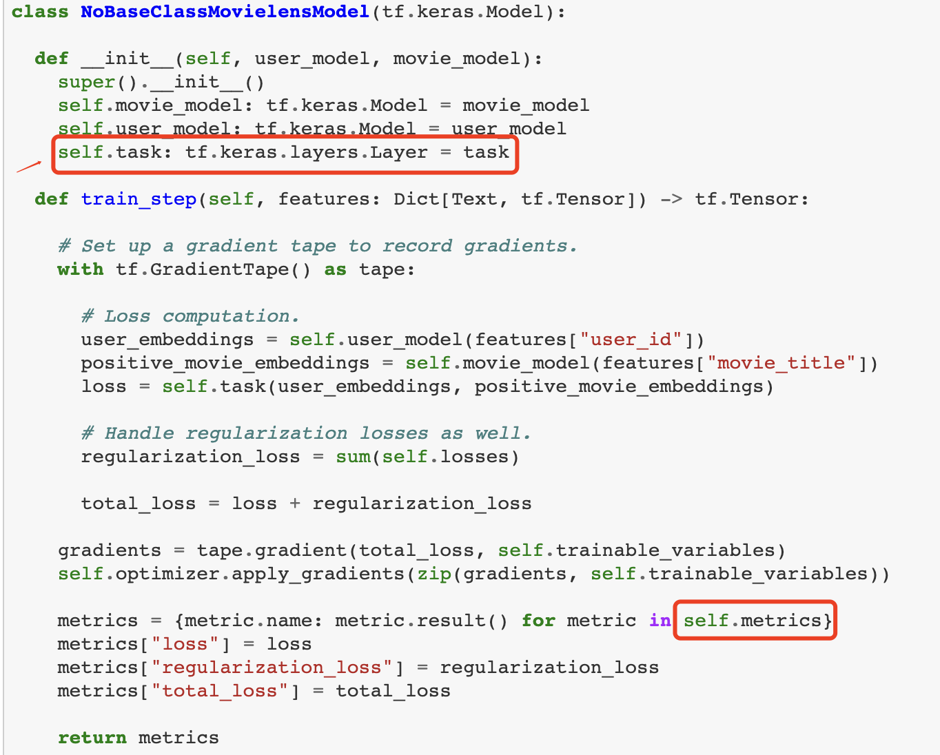 I‘m so confused that how the metrics init in NoBaseClassMovielensModel · Issue #351 · tensorflow ...
