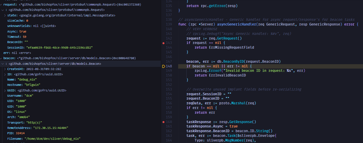 db returns wrong beacon object if BeaconID is empty string · Issue #813 · BishopFox/sliver · GitHub