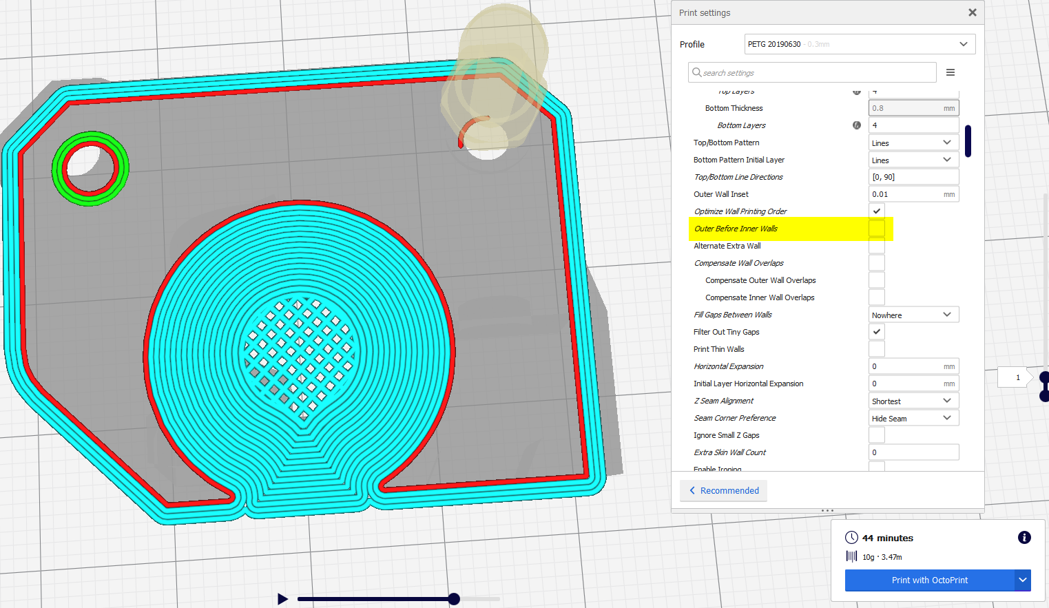 Ignored options: "outer before inner walls" and "infill before walls" · Issue #1090 · Ultimaker ...