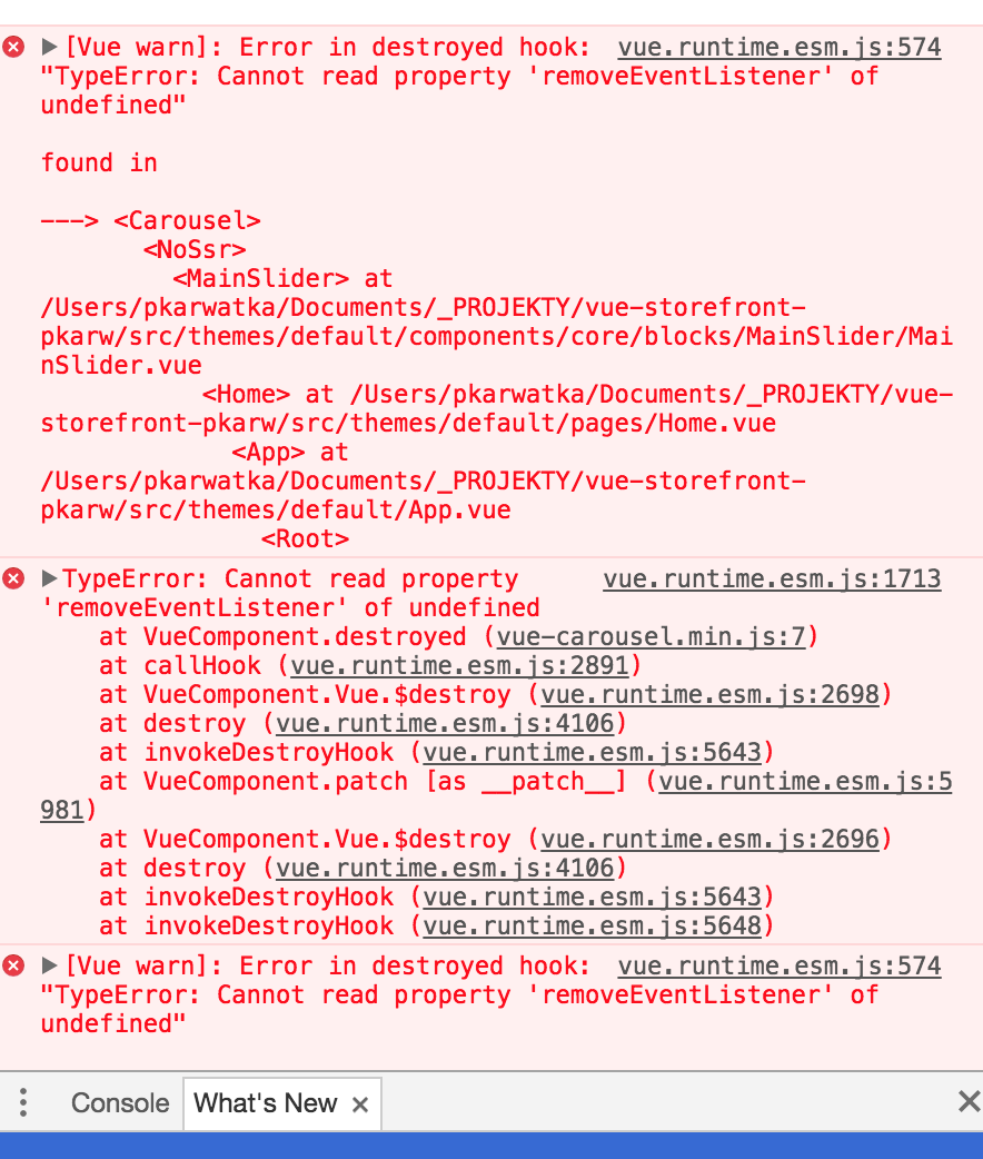 Vue Carousel Generates An Console Error · Issue 765 · Vuestorefrontvue Storefront · Github