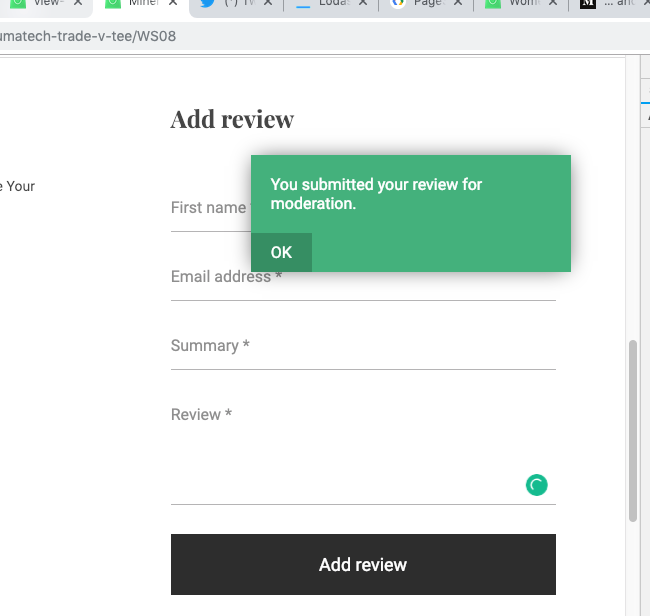 No Possibility To Add Review · Issue 2313 · Vuestorefront Vue Storefront · Github