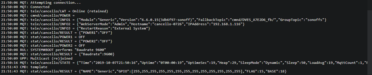 enabling mqtt stops serialsend to work · Issue #6499 · arendst/Tasmota ...