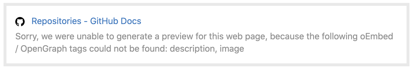 Oembed Opengraph Tags Could Not Be Found Description Image · Issue 7268 · Githubdocs · Github 