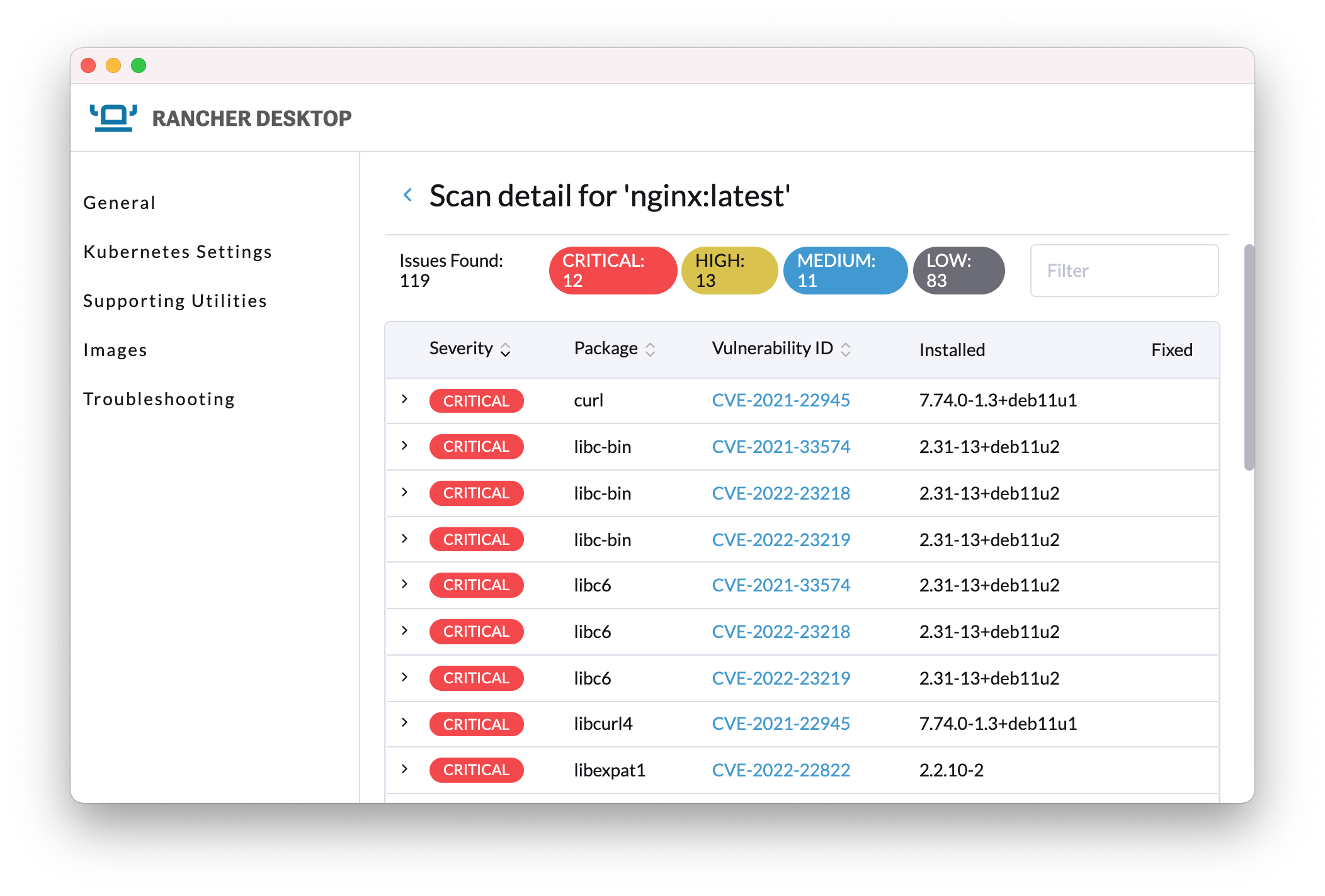`Scan detail` should be `Scan details` · Issue #1388 · rancher-sandbox/rancher-desktop · GitHub