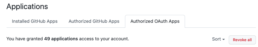 Authorized OAuth Apps sort should support sorting by owner · community ...