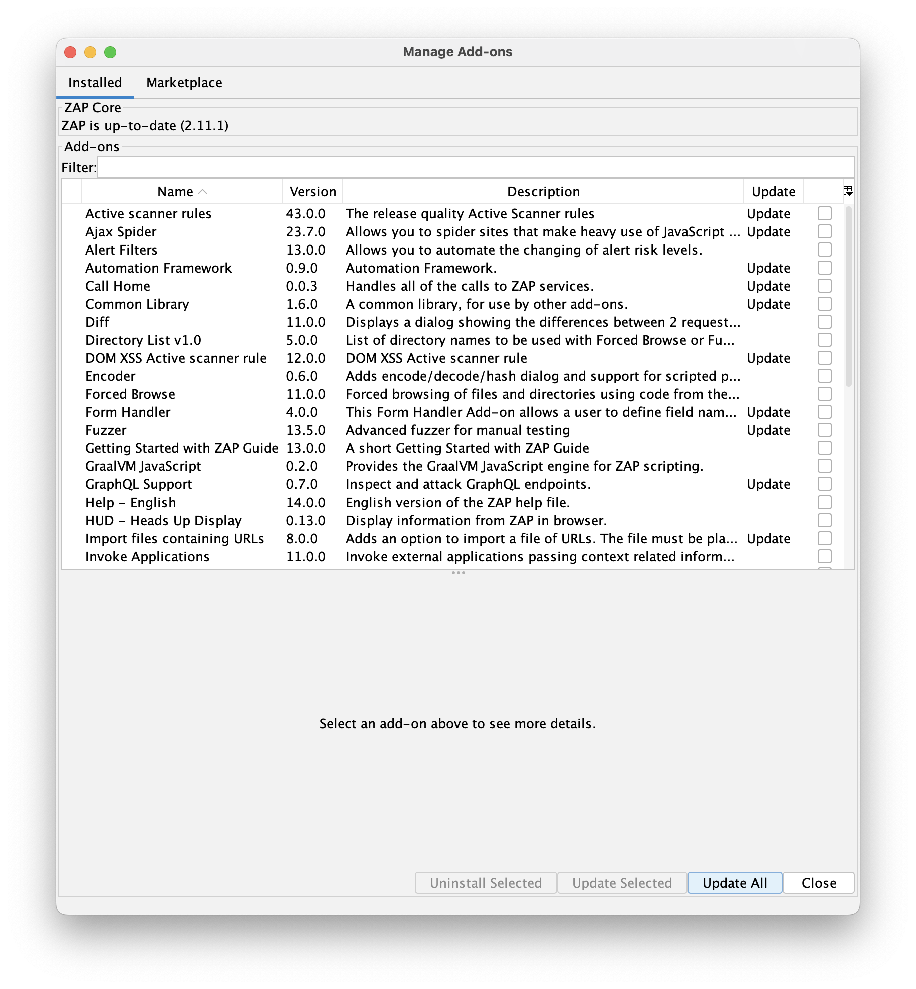 Update add-ons flow is bumpy · Issue #7419 · zaproxy/zaproxy · GitHub