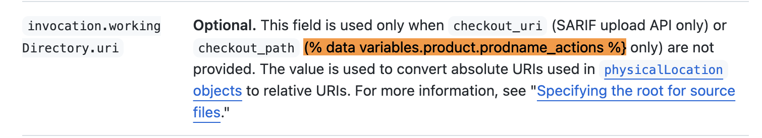 Raw ` Data Variablesproductprodnameactions ` In `run` Object · Issue 21400 · Githubdocs