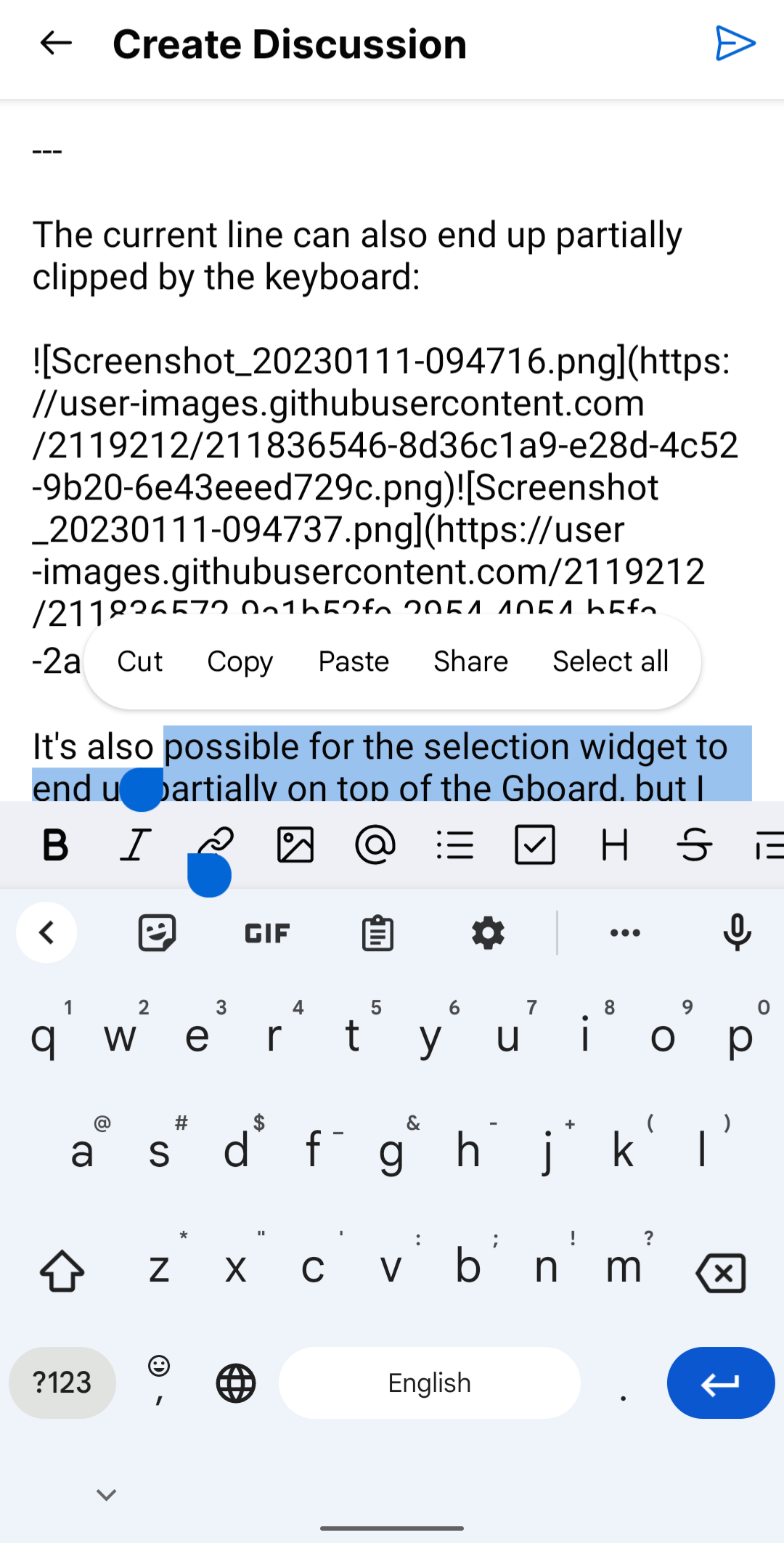 Android Google Gboard keyboard covers cursor · community · Discussion #43966 · GitHub