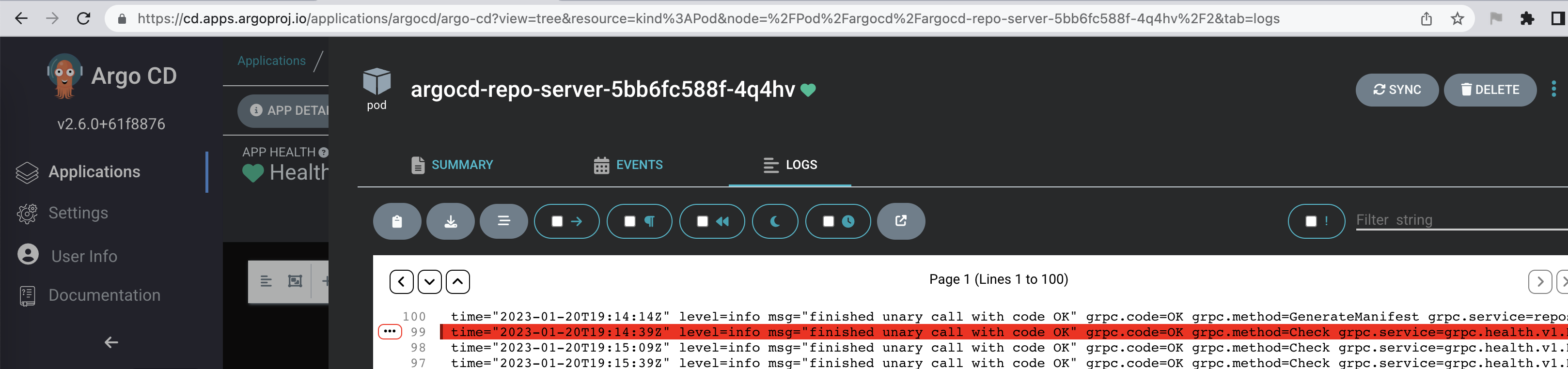 Selected container should be visible in logs screen · Issue #12064 · argoproj/argo-cd · GitHub