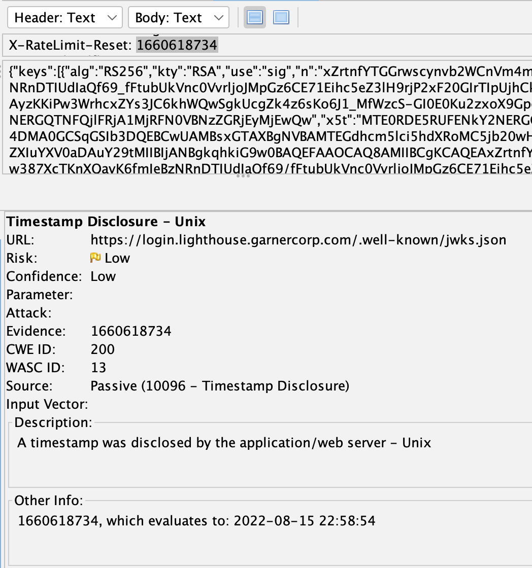pscanrules Timestamp Disclosure should ignore (X-)Rate(-)Limit-Reset · Issue #7747 · zaproxy ...
