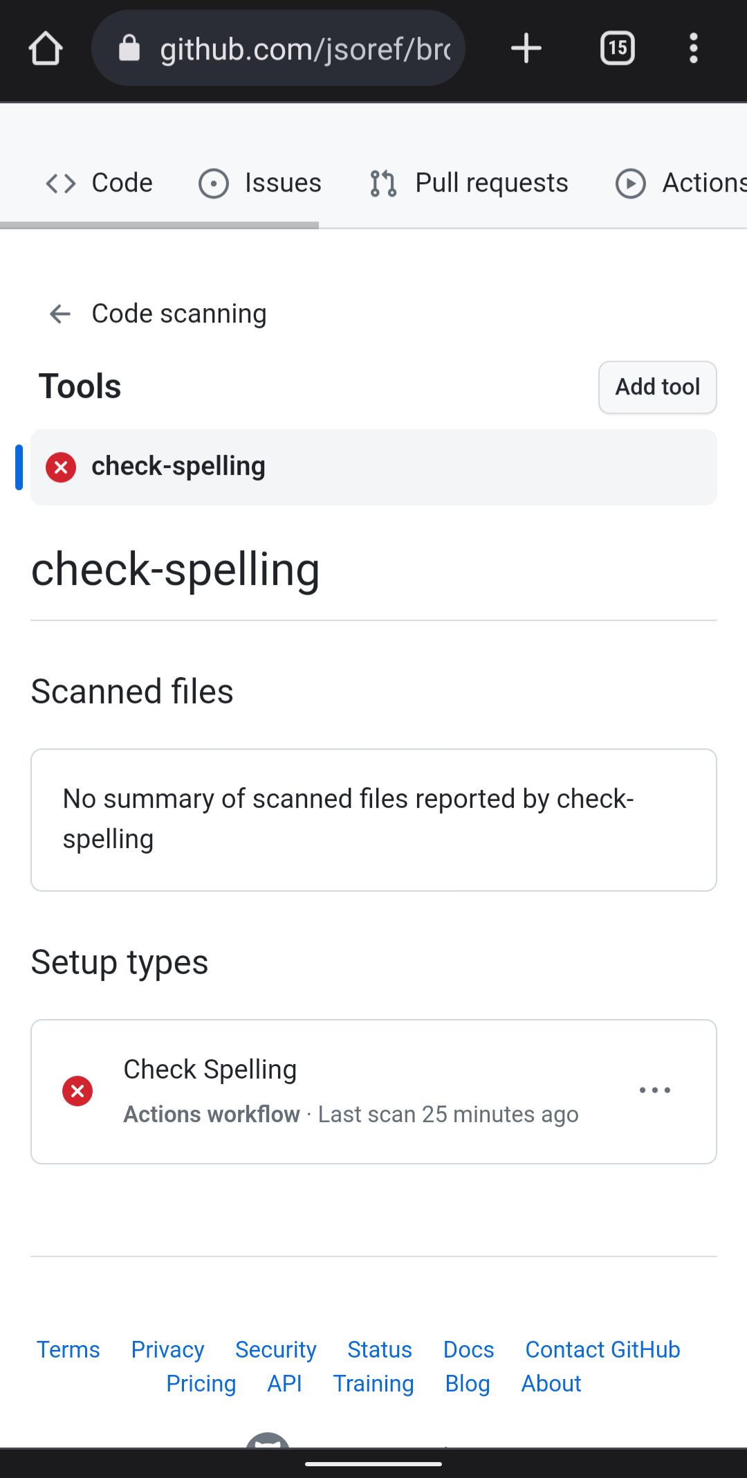Offer hint for `No summary of scanned files reported by` · community ...