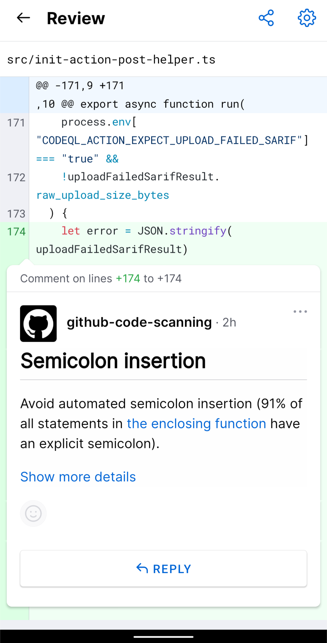Comment from codeql scanner is rendered as nonsense link · community · Discussion #56410 · GitHub