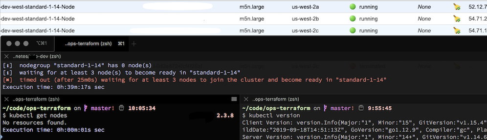 create cluster hangs on waiting for nodes to become ready · Issue #1482 · eksctl-io/eksctl · GitHub