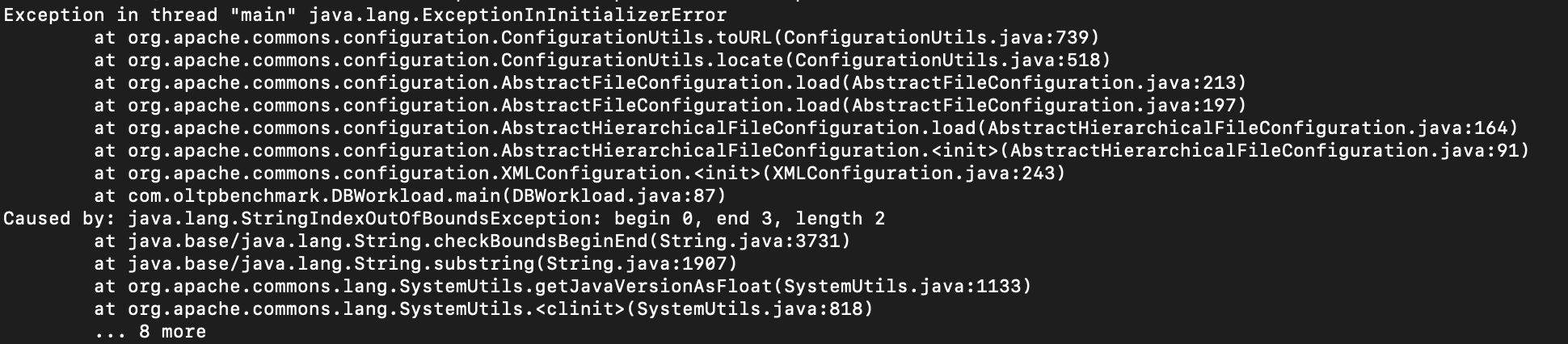 Problems when executing ./oltpbenchmark --help · Issue #351 · oltpbenchmark/oltpbench · GitHub