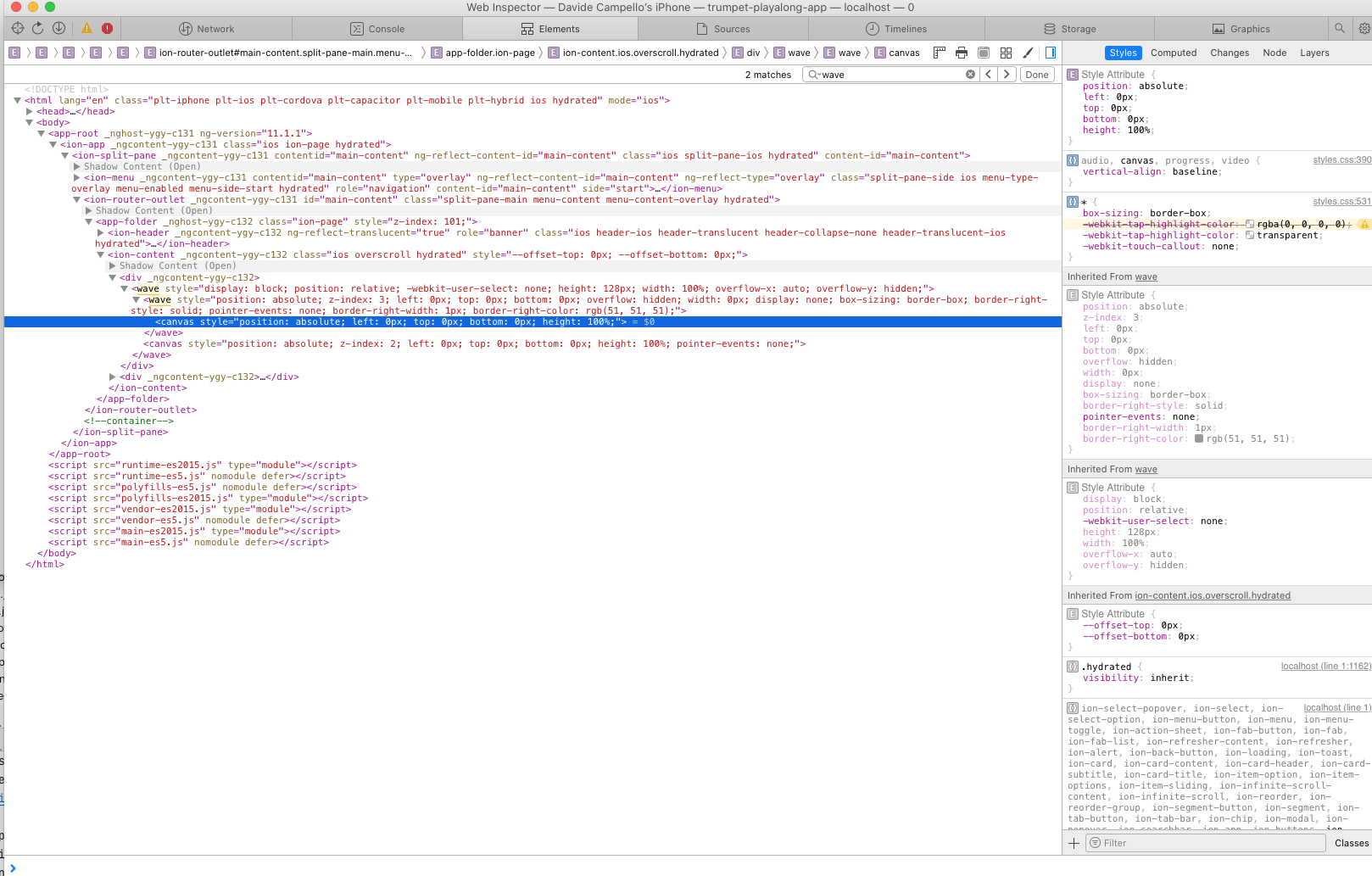 Wave not visible with ionic/capacitor/ios · Issue #2182 · katspaugh/wavesurfer.js · GitHub