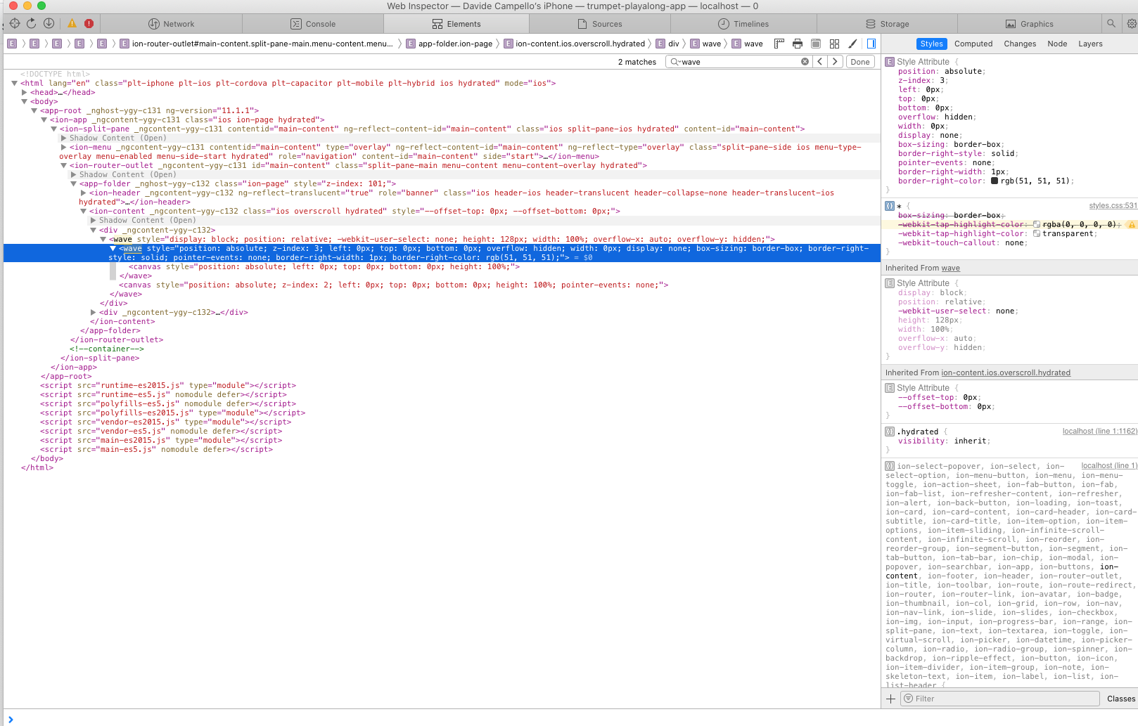Wave not visible with ionic/capacitor/ios · Issue #2182 · katspaugh/wavesurfer.js · GitHub