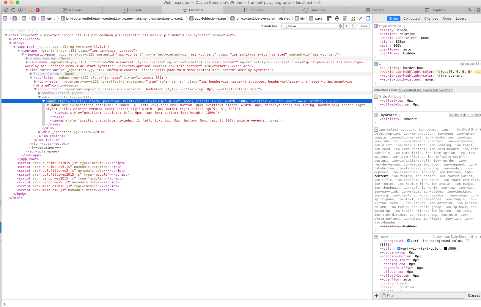 Wave not visible with ionic/capacitor/ios · Issue #2182 · katspaugh/wavesurfer.js · GitHub