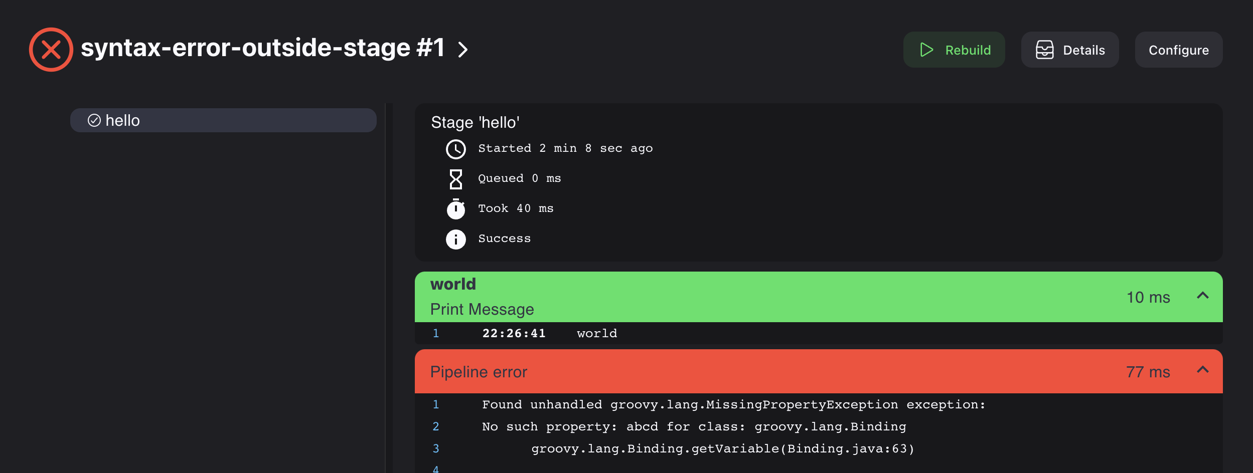 Add Pipeline exceptions to console view · Issue #221 · jenkinsci/pipeline-graph-view-plugin · GitHub
