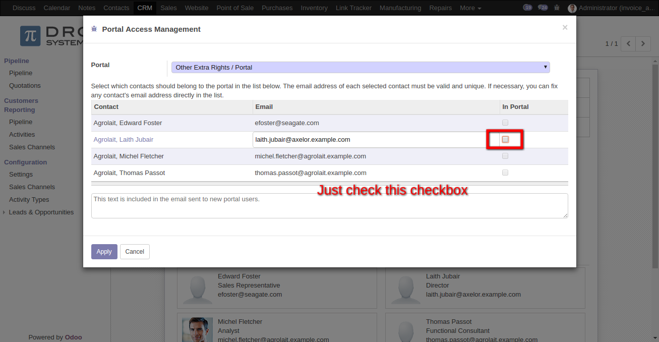 110 Portal Access Management In Partner · Issue 20140 · Odooodoo · Github