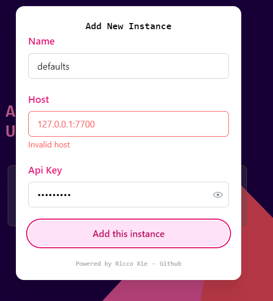 Not able to add instance · Issue #5 · riccox/meilisearch-ui · GitHub