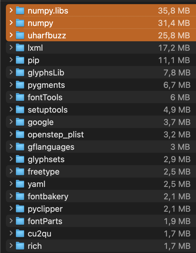 Reduce the footprint of default install · Issue #3874 · fonttools/fontbakery · GitHub