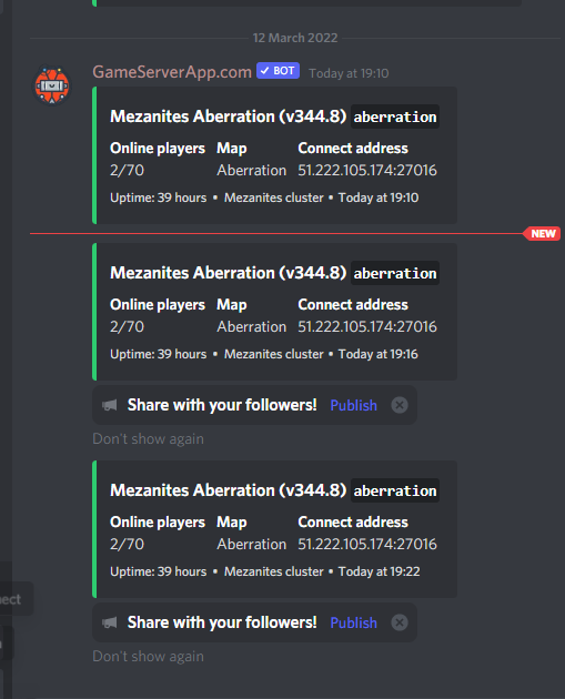 Discord card keeps on being posted · Issue #123 · gameserverapp/Platform · GitHub