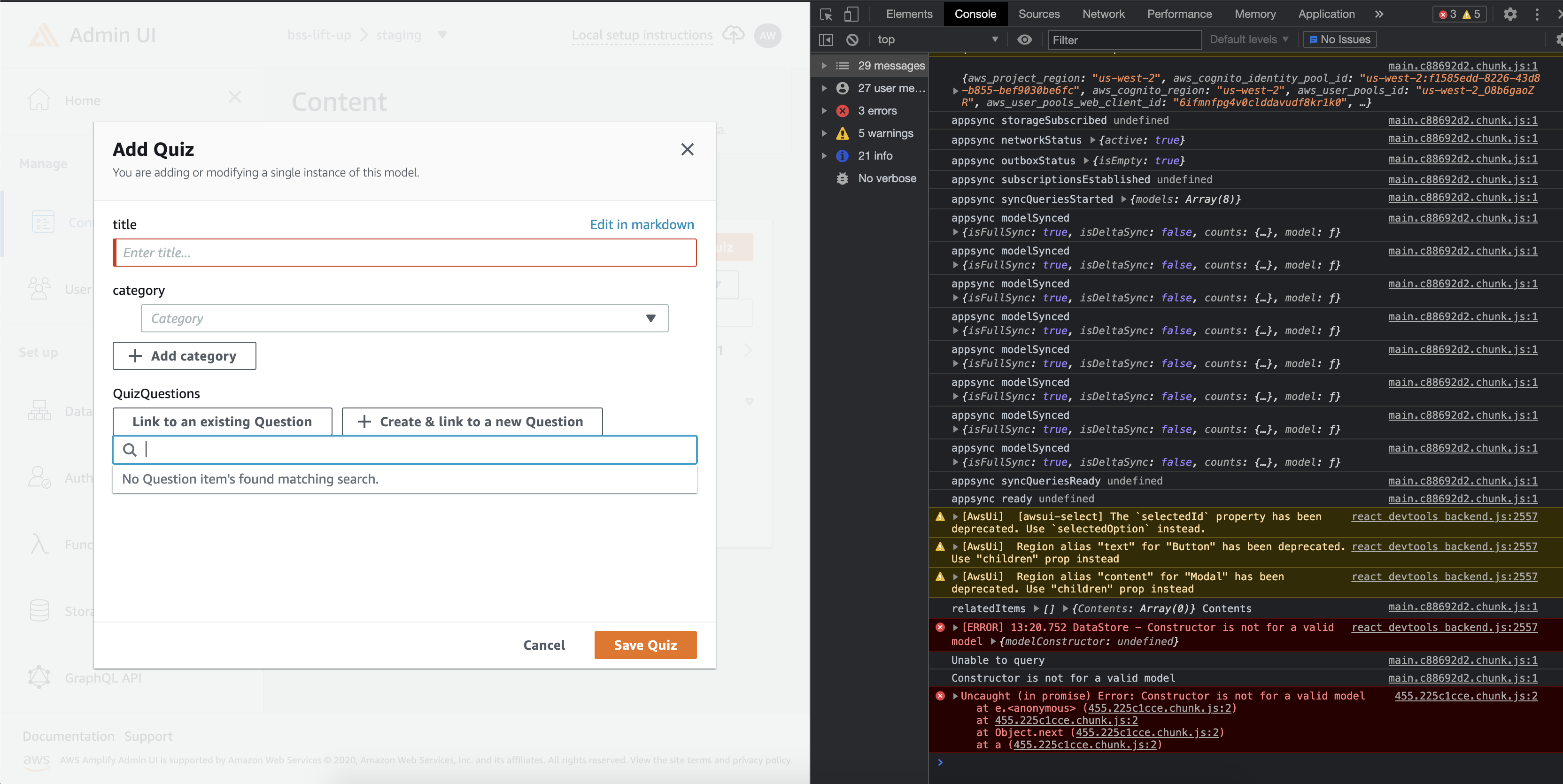 Admin UI - Unable to link tables · Issue #191 · aws-amplify/amplify ...
