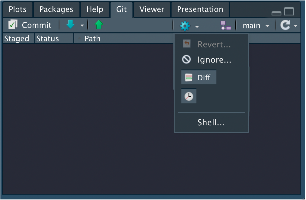 Allow customization of Git pane buttons in RStudio preferences · Issue #11669 · rstudio/rstudio ...